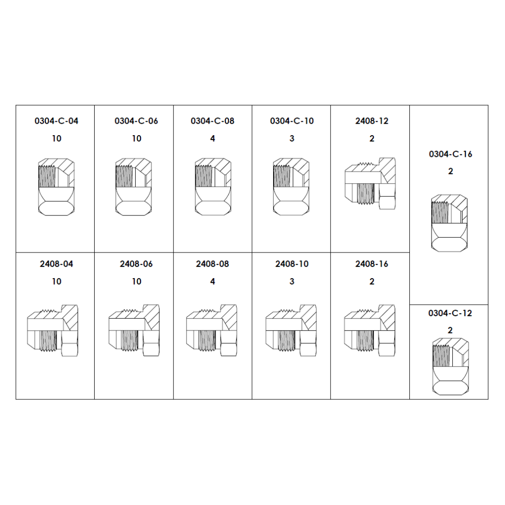 JIC Cap & Plug Kit - Brennan Industries