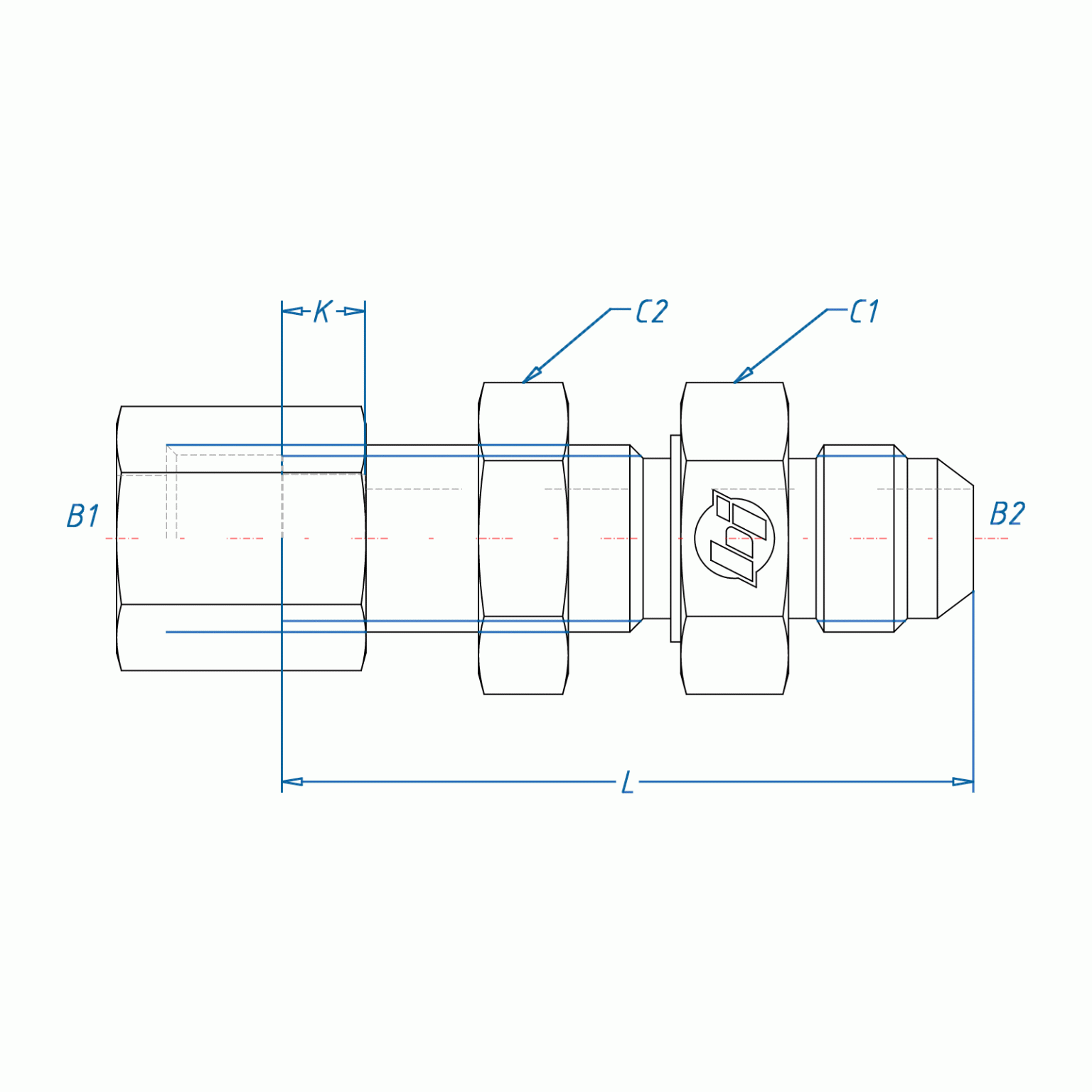 Brennan BT-MJ Bulkhead Straight Flareless Bite Type C2707